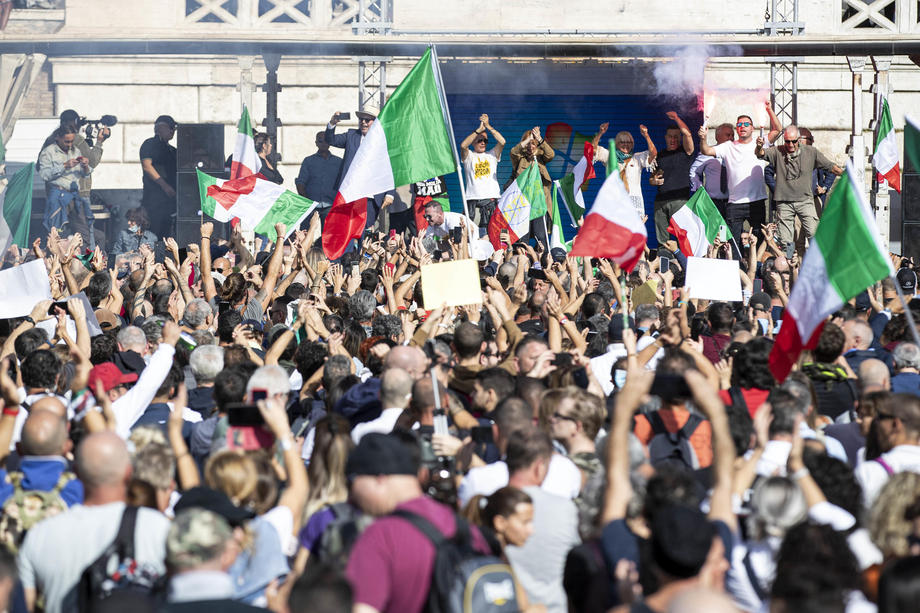 Italian police arrest far-right party officials after anti-vax riot ...